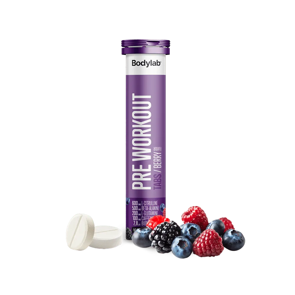 Pre Workout Tabs (18 stk) - Berry